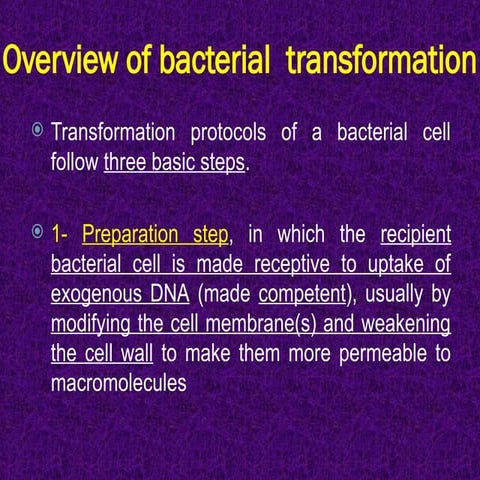Transformation in molecular biology .ppt