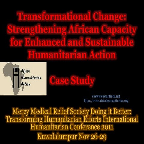 Transformational change in humanitarian operations | PPT