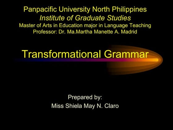 Presentation of tagmemic grammar | PPT | Programming Languages | Computing