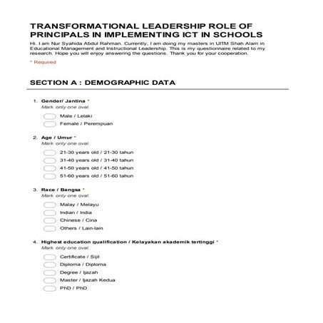 my questionnaire | PDF