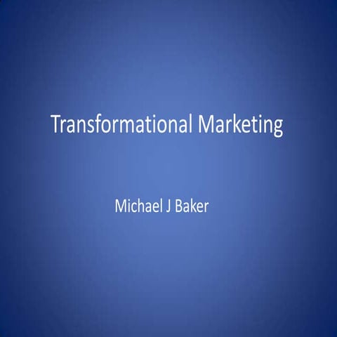 Transformational marketing | PPTX