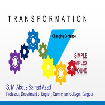 Transformation of Sentences (Changing Sentence) | PDF