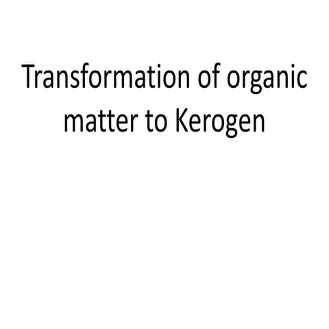 transformation of organic matter into kerogen.pptx
