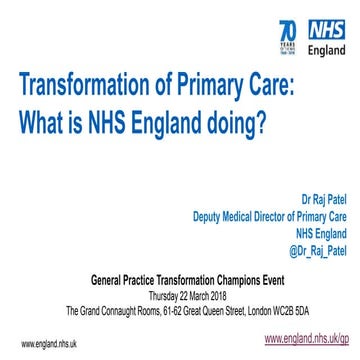 General Practice Transformation Champions: Transformation of Primary ...