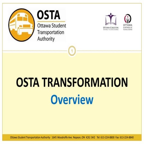 OSTA Transformation Presentation | PPT