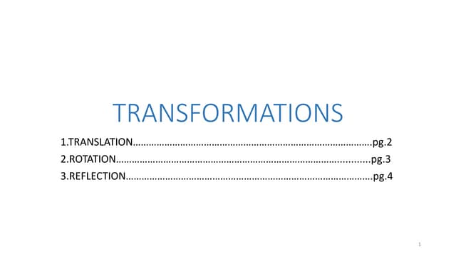 Transformations Ppt