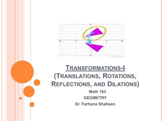 Transformations ppt | PPT | 3-D Graphics | Computer Software and ...