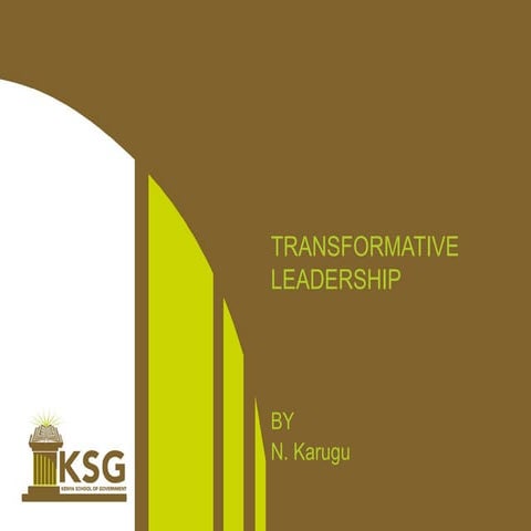 TRANSFORMATIVE leadership presentation. 2010 | PPT