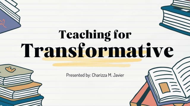 Transformative learning | PPTX
