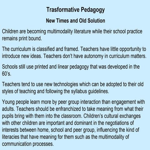 Transformative pedagogy | PPT