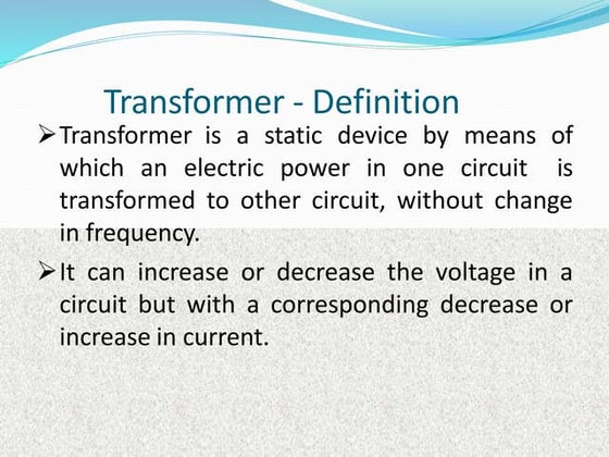 Presentation about transformer and its types | PPTX | Physics | Science