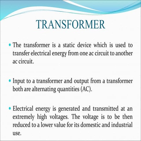parts of transformer | PPTX