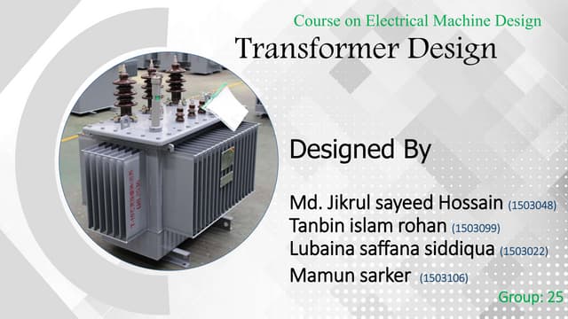 Transformer design 2072 batch IOE - TU | DOCX