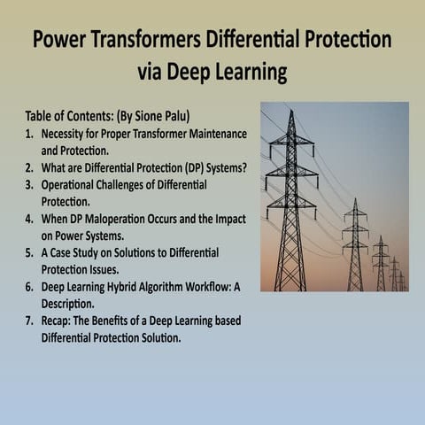 A Method for Electrical Power Transformer Differential Protection (DP) Based on Deep Learning ...
