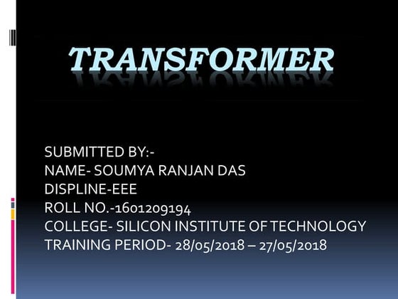 Transformers | PPT