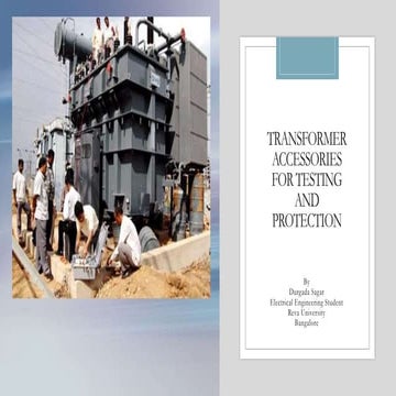 Transformer Accessories for Testing and Protection | PPTX