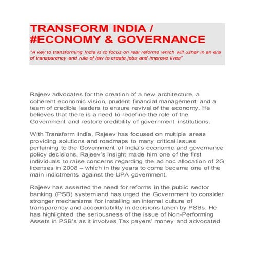 Transform india | PDF