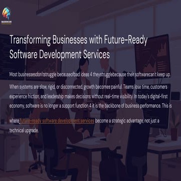 Transforming Businesses with Future-Ready Software Development Services ...