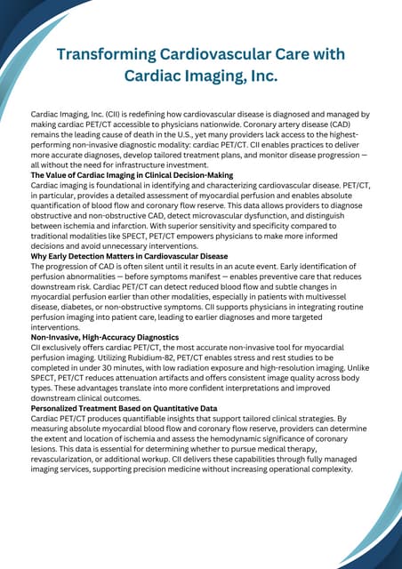 Cardiac Imaging, Inc. Delivering Precision Imaging Where It’s Needed Most.pdf