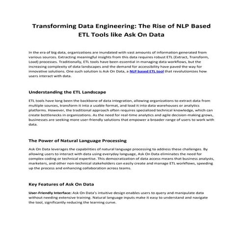 Transforming Data Engineering The Rise of NLP Based ETL Tools like Ask On Data.pdf