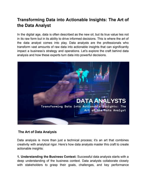 Data analytics | PPT