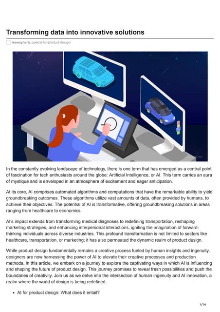 Artificial Intelligence (AI) is revolutionizing the field of ...