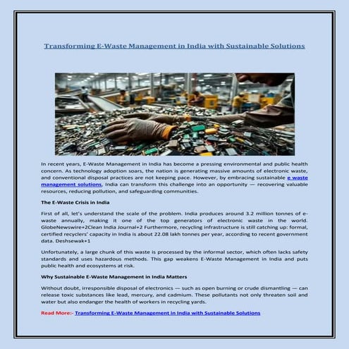 Transforming E-Waste Management in India with Sustainable Solutions.pdf