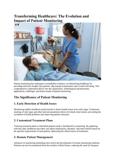 Remote Patient Monitoring | PDF