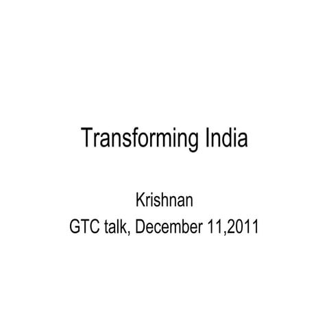 Transforming india | PPT