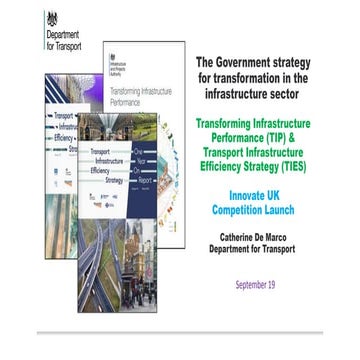 Transforming Infrastructure: The Government Strategy - Catherine de ...