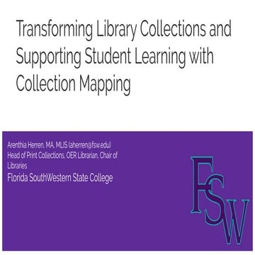 Transforming library collections and supporting student learning with ...