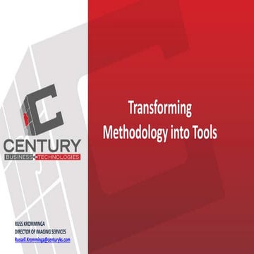 Transforming methodology into tools srt v2 | PPT