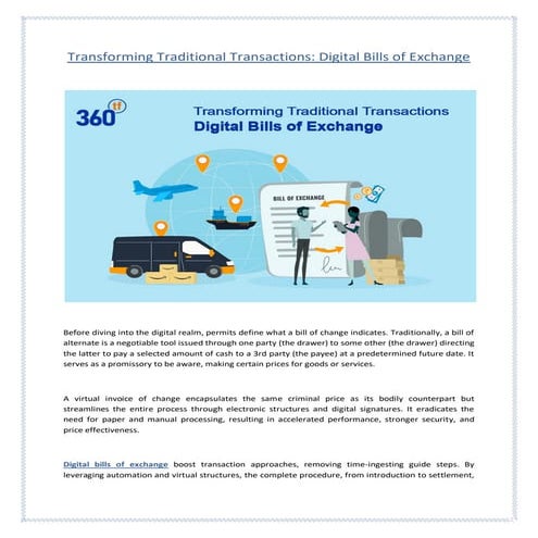 Transforming Traditional Transactions: Digital Bills of Exchange | PDF