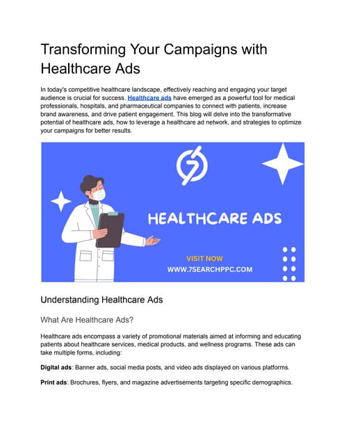 Creating Engaging Infographics for Healthcare Campaigns | PPT