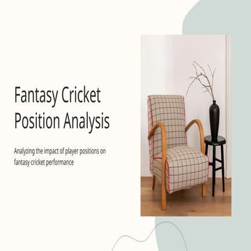 Fantasy Cricket with Positional Analysis | PPT
