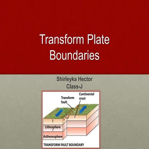 Transform Plate Boundaries | PPTX
