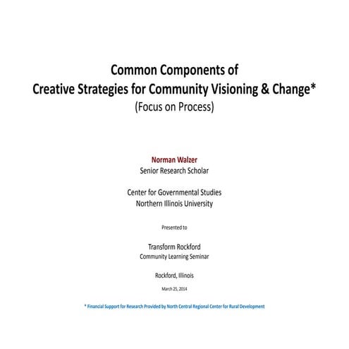 Common Components of Creative Strategies for Community Visioning ...