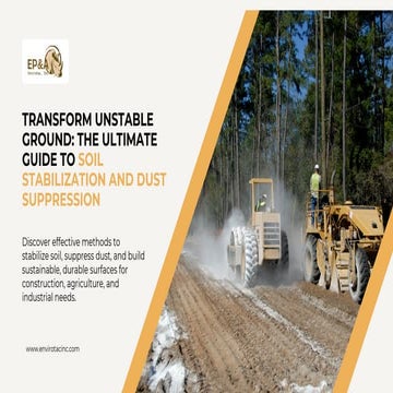 "Transform Unstable Ground: The Ultimate Guide to Soil Stabilization ...