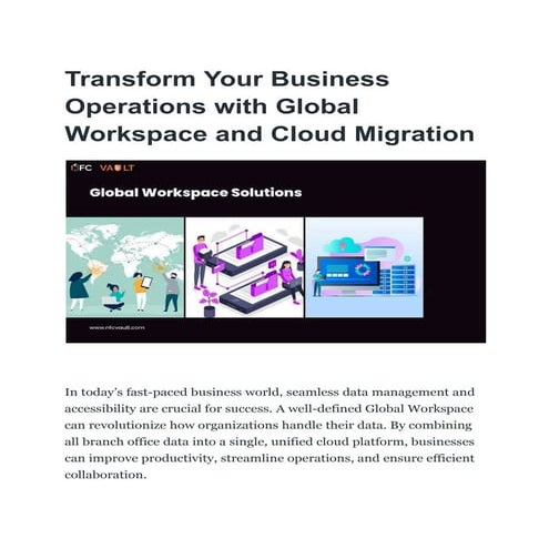 Transform Your Business Operations with Global Workspace and Cloud ...