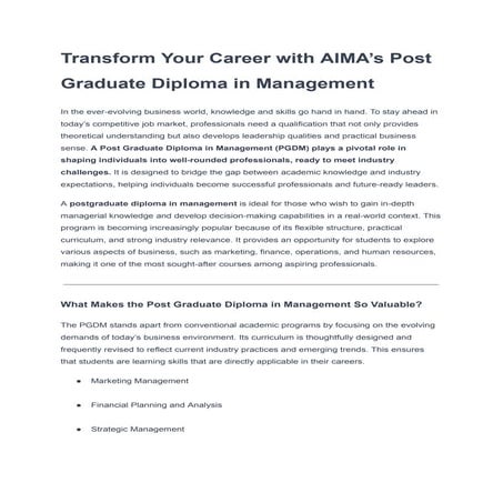 Transform Your Career with AIMA’s Post Graduate Diploma in Management.pdf