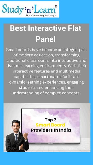 Interactive Flat Panel: The Future of Education | PDF | Education