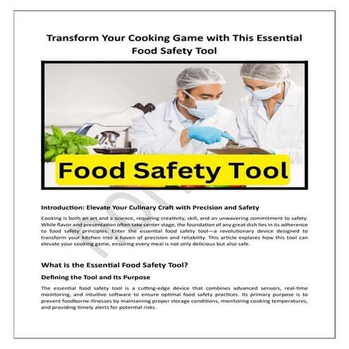Transform Your Cooking Game with This Essential Food Safety Tool | PDF