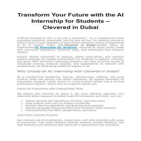 AI Internship for Students in Dubai with Clevered.pdf