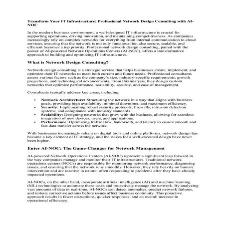 Transform Your IT Infrastructure: Professional Network Design ...