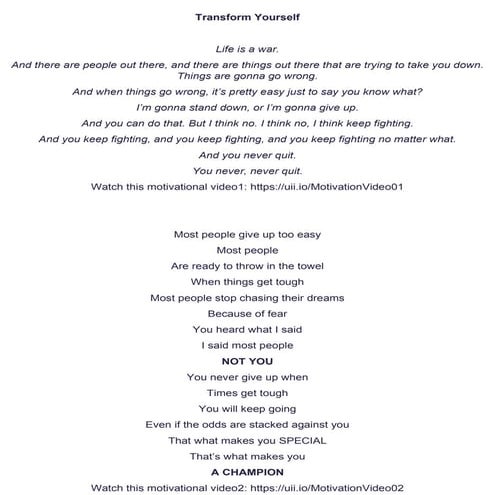 Transform yourself | PDF