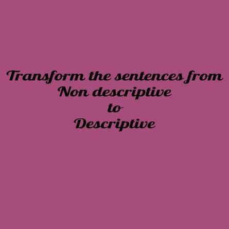 Transfrom the sentence | PDF