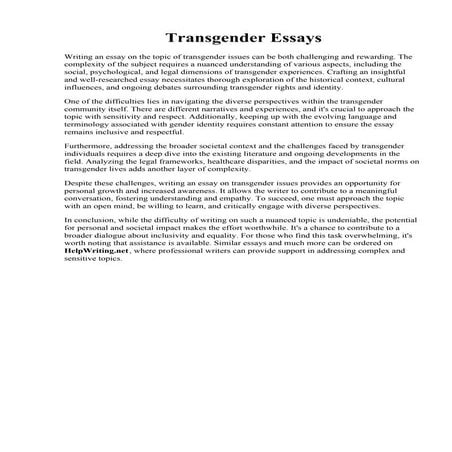 Transgender Essays. Lgbt rights essay. LGBT Rights Argumentative Essay ...