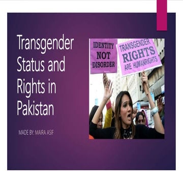 Striving for Survival An Outlook on the Transgender Community of ...