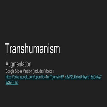 A Review on Human Augmentation | PPTX
