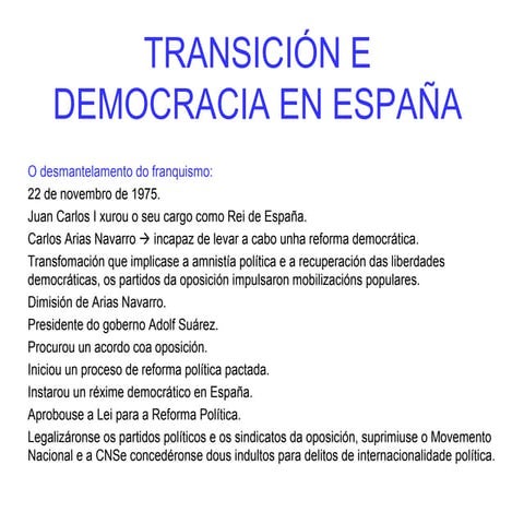 Transición e democracia | PDF